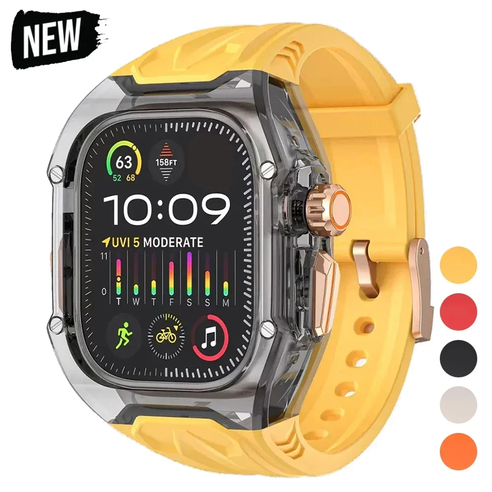 Transparent Modification Kit For Apple Watch Ultra 9 8 7 49mm 44mm 45mm ...