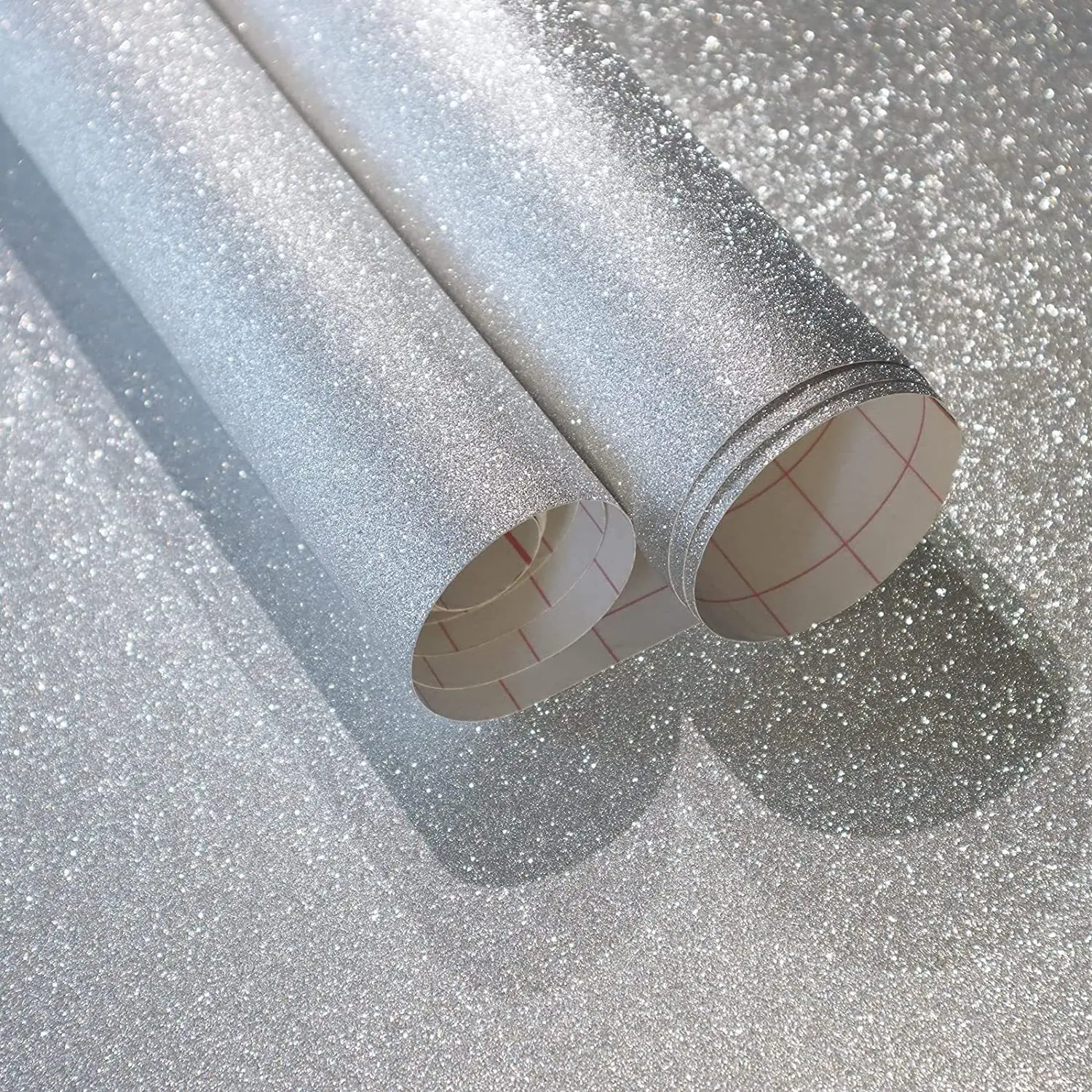 Silver Gift Wrapping Paper Bedroom Dining Room Background Wall Moisture ...