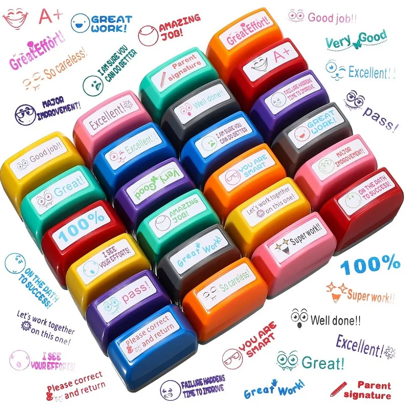 Teacher-Stamp-Colorful-Self-Inking-Motivation-School-Encouraging ...