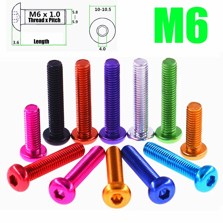 Aluminum-Button-Head-Screws-M6-Aluminum-Alloy-Hexagon-Hex-Socket-round ...