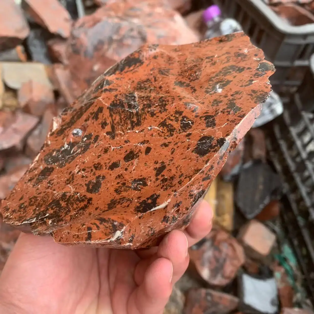 Orange Obsidian Rock