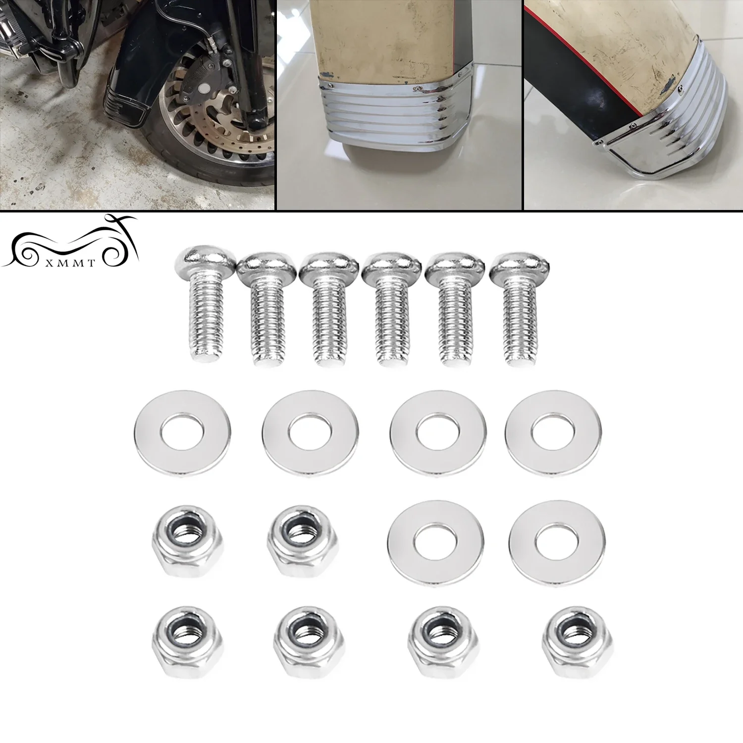 Motorcycle-Front-Fender-Trim-Skirt-Hardware-Mount-Kit-Bolt-Screw-Fits ...