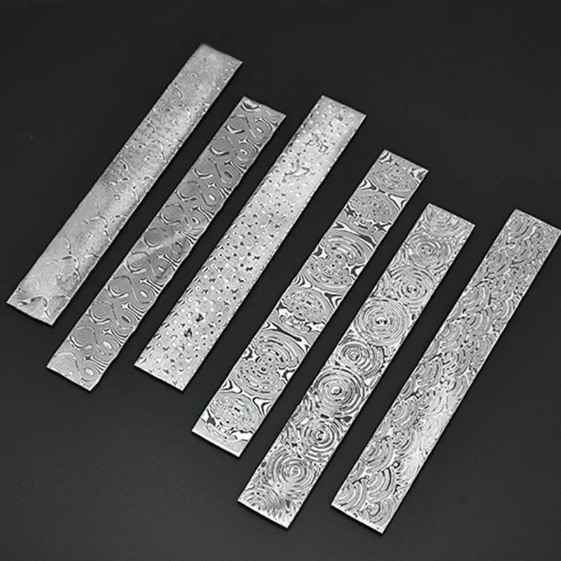 1 piece Varied DIY knife Making Damascus steel Rose Sandwich Pattern ...