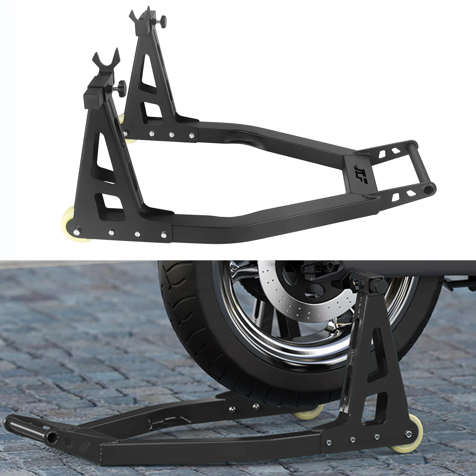 Motorcycle Stand Lift Front Rear Combo Stand Lift Front Wheel Dual-Fork ...