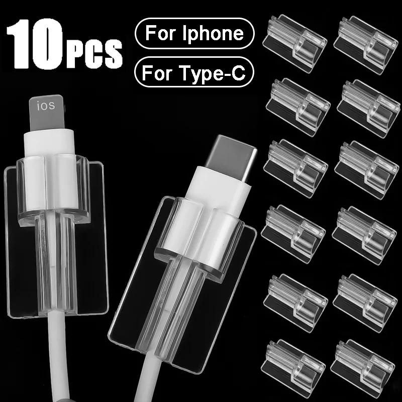 1-10Pcs-Transparent-Cable-Protector-For-IOS-Cable-Winder-Soft-Silicone ...
