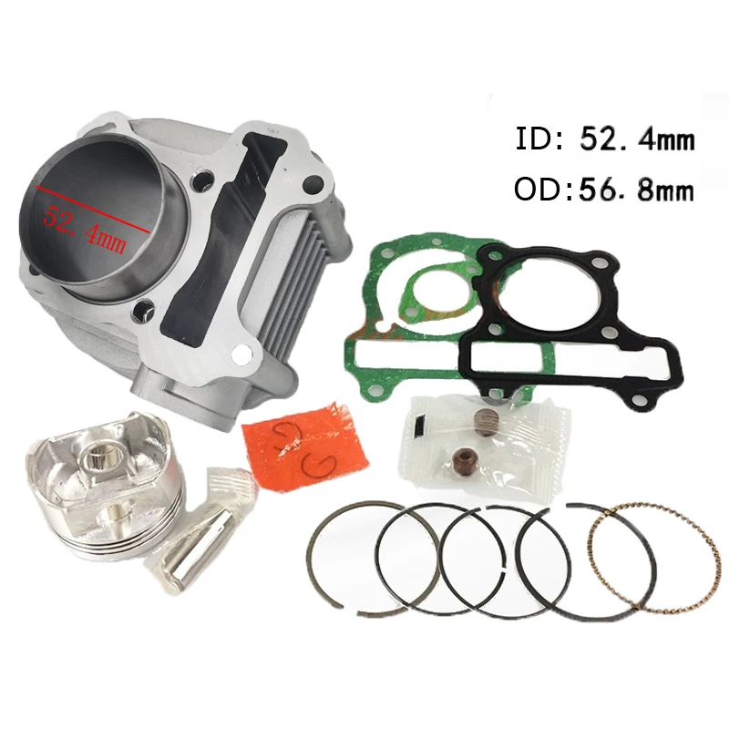 52-4mm-Bore-Diameter-Motorcycle-Cylinder-Kit-For-Honda-SCV-100-LEAD ...