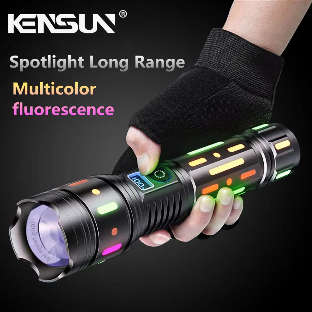 Powerful-Bright-Spotlight-LED-Flashlight-With-Fluorescent-Absorbing ...