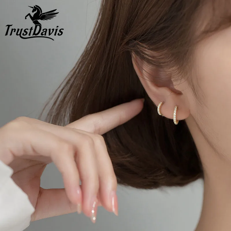 TrustDavis-1Pcs-Man-Women-s-925-Sterling-Silver-Round-and-Compact-Ear ...