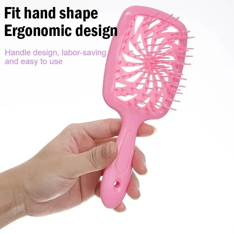 Detangling-Hair-Brush-Women-Tangled-Hair-Comb-Windmill-Hollow-Out-Scalp ...