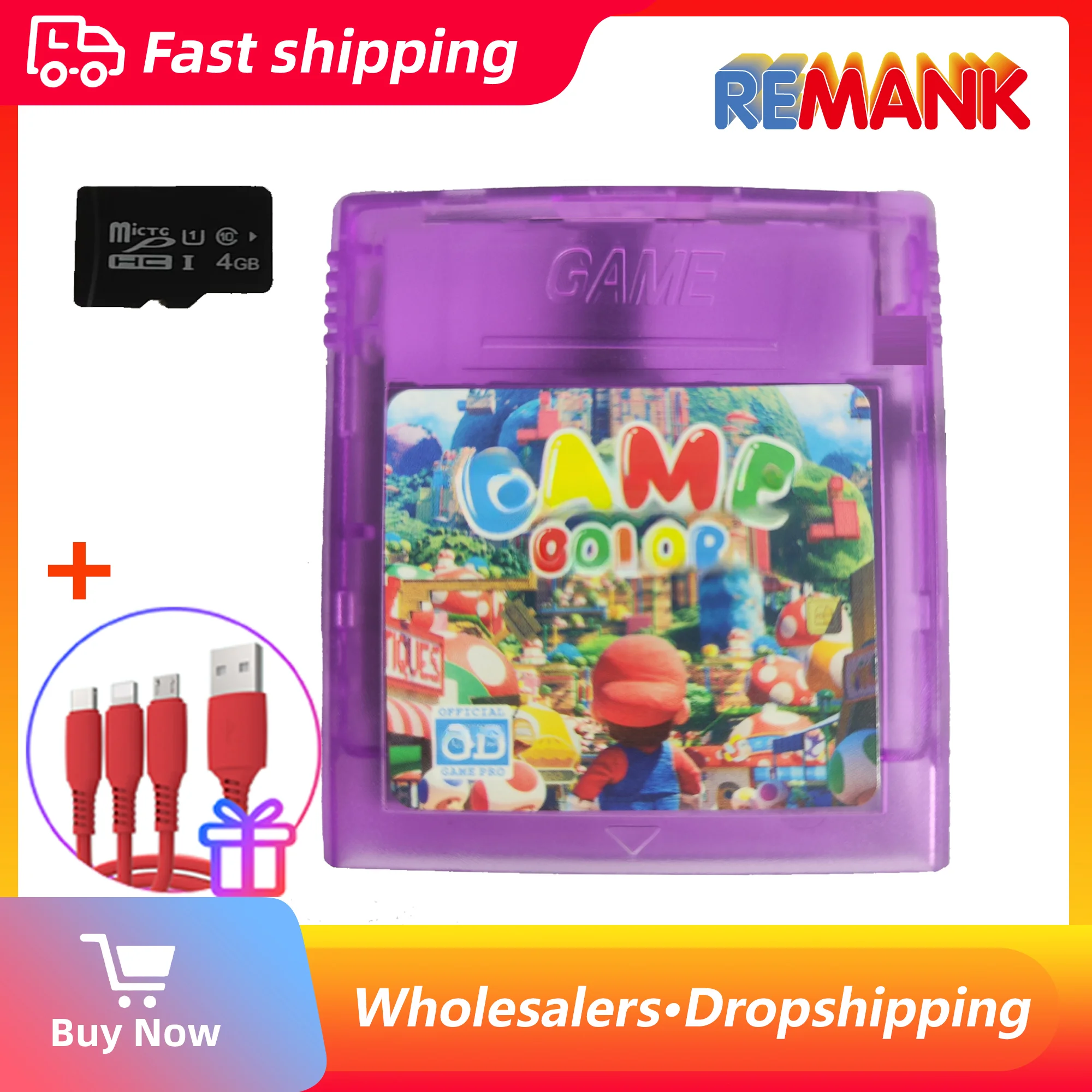 REMANK-Multi-Game-Cartridge-for-GBC-Gaming-Accesories-Game-Gamer-for-GB ...