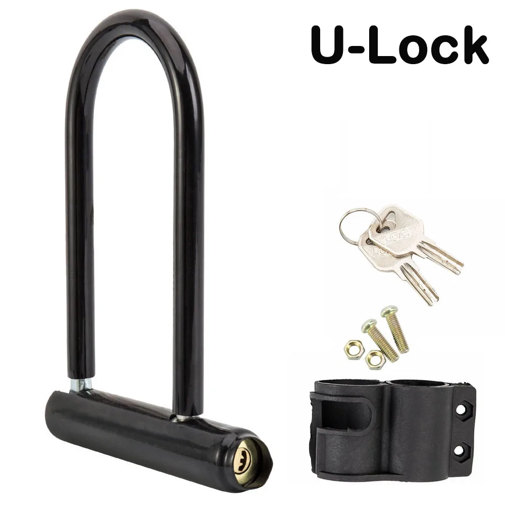 Bicycle U Lock Portables MTB Road Bike Wheel Lock With Key Anti-theft ...