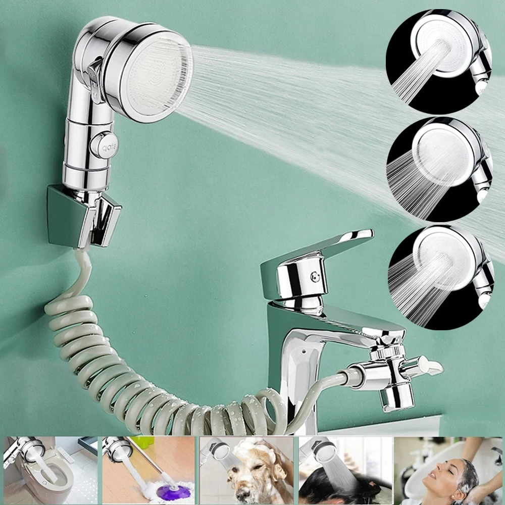 3-Mode-Bidet-Faucet-External-Shower-Head-Bathroom-Kitchen-Basin-Tap ...