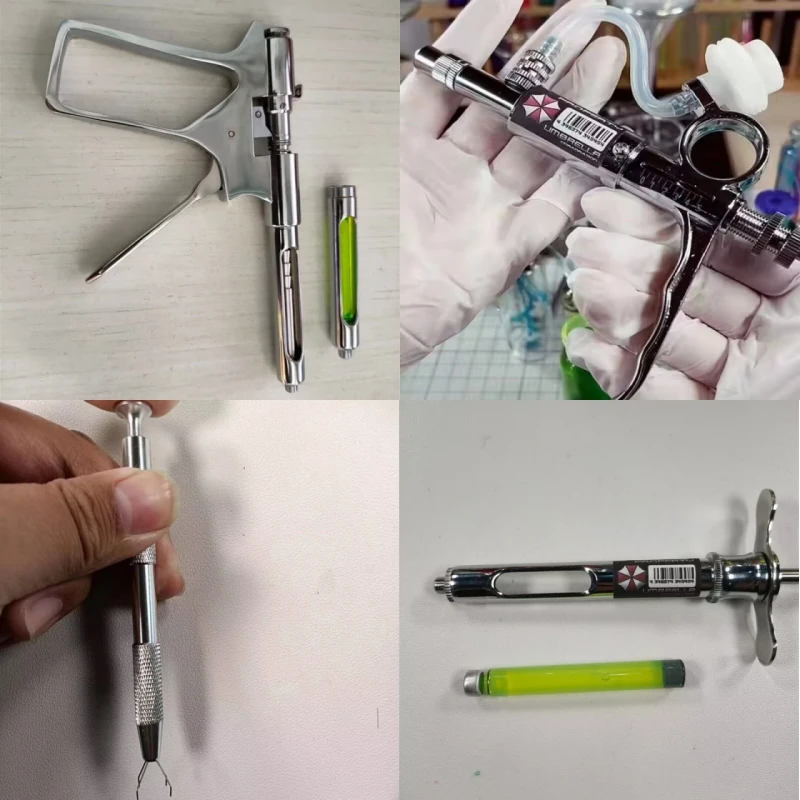 Resident Evil Biohazard Handmade T-Virus Set - Sample Bottles, Syringes ...
