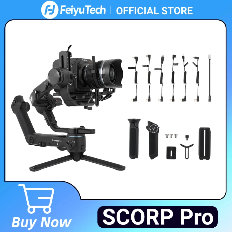 FeiyuTech-SCORP-Pro-3-Axis-Camera-Gimbal-Stabilizer-Handle-Grip-Display-Screen-for-DSLR-Camera ...