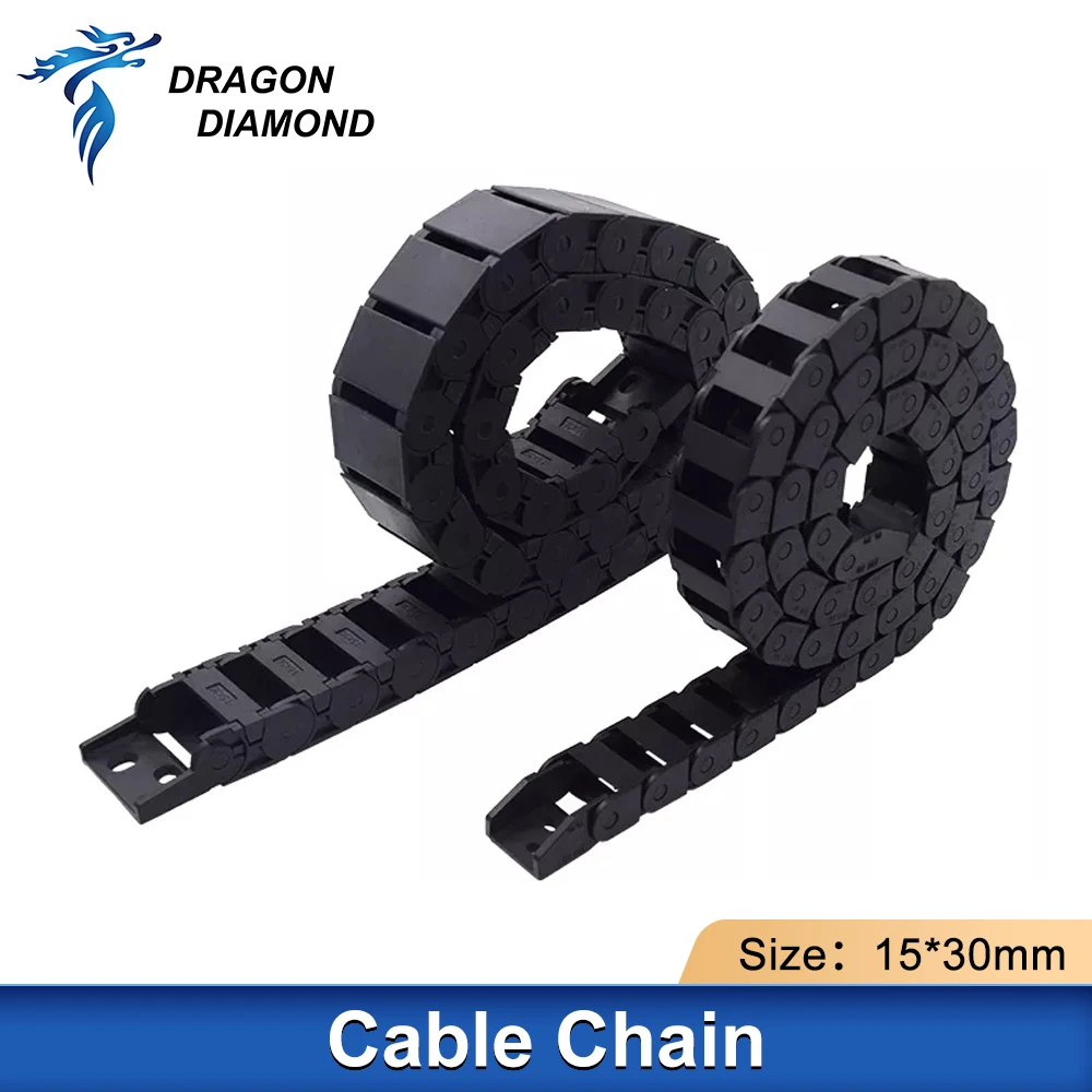 Tank Cable Chains 15*30mm Opening Plastic Transmission Cable Drag Chain ...