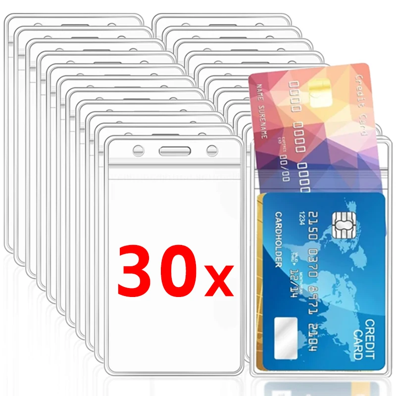30-10Pcs-Waterproof-Transparent-Card-Cover-Credit-Card-Bank-ID-Card ...