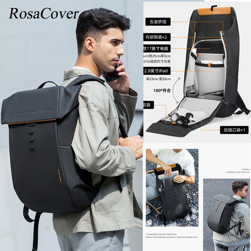 Men-Large-Backpack-Waterproof-17-Inch-Laptop-Backpack-Multifunction-Business-Travel-Backpacks ...