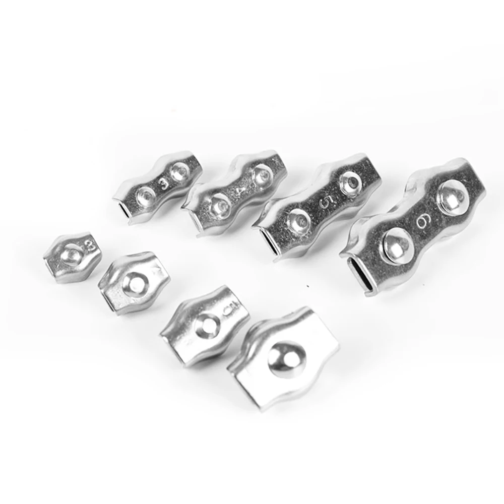 2pcs-304-316-Stainless-Steel-Wire-Rope-Clips-Single-Double-Grips-Cable ...