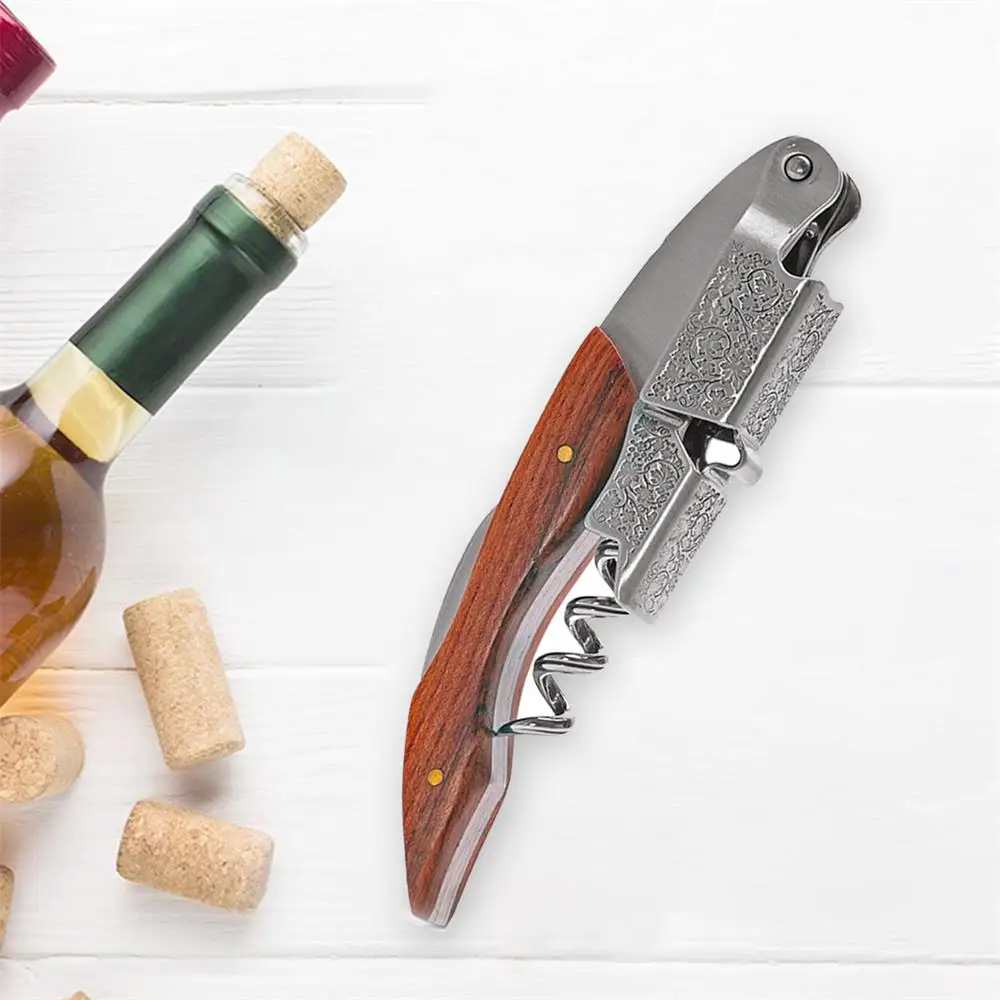 1pc-Stainless-Steel-Wood-Handle-Wine-Corkscrew-Professional-Wine-Opener ...