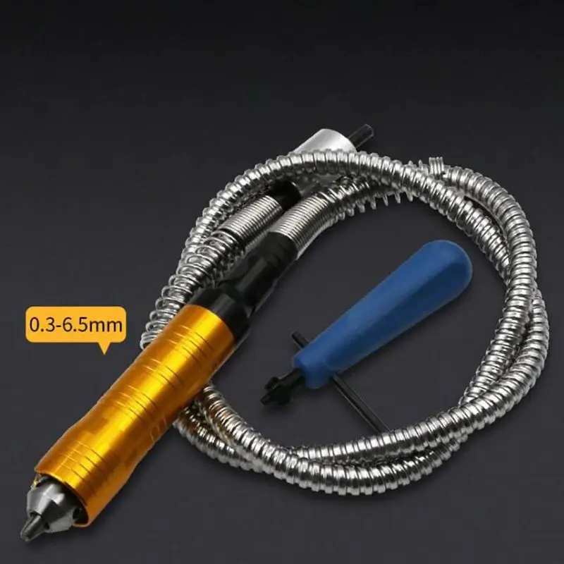 Rotary-Tool-Grinder-0-3-6-5mm-with-Chuck-Key-Black-Rubber-Silver ...