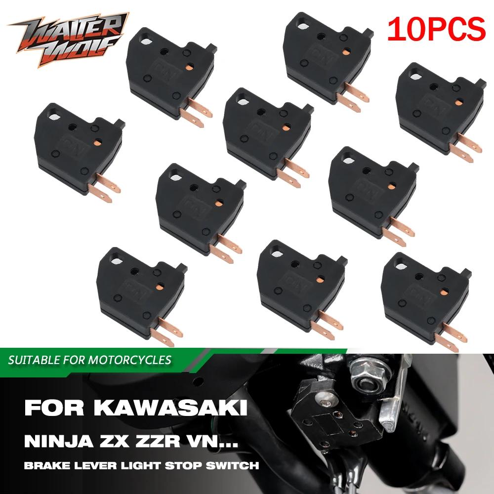 Front-Brake-Lever-Light-Stop-Switch-Press-Button-For-Kawasaki-300-400 ...