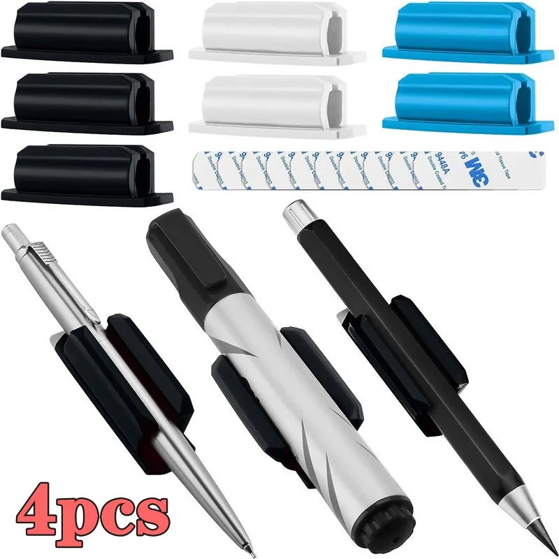 Self-Adhesive-Pen-Holder-Universal-Pen-Clips-Storage-Desktop-Marker-Pen ...