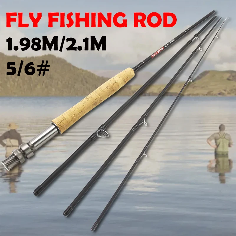 1-98M-2-1M-Fly-Fishing-Rod-Portable-Carbon-UltraLight-Slow-Action-Fly ...