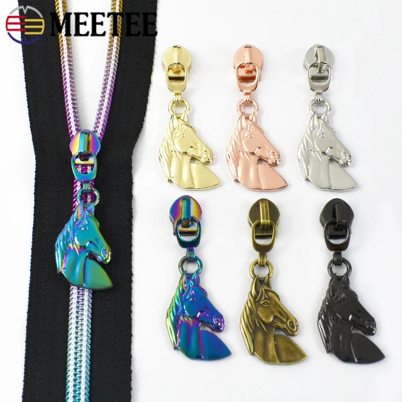 5-10Pcs-Meetee-5-Zipper-Head-for-Nylon-Zippers-Horse-Decorative-Zip ...