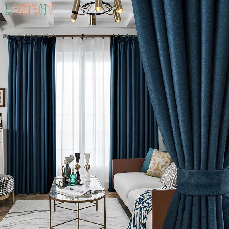 Dark Blue Curtains Living Room