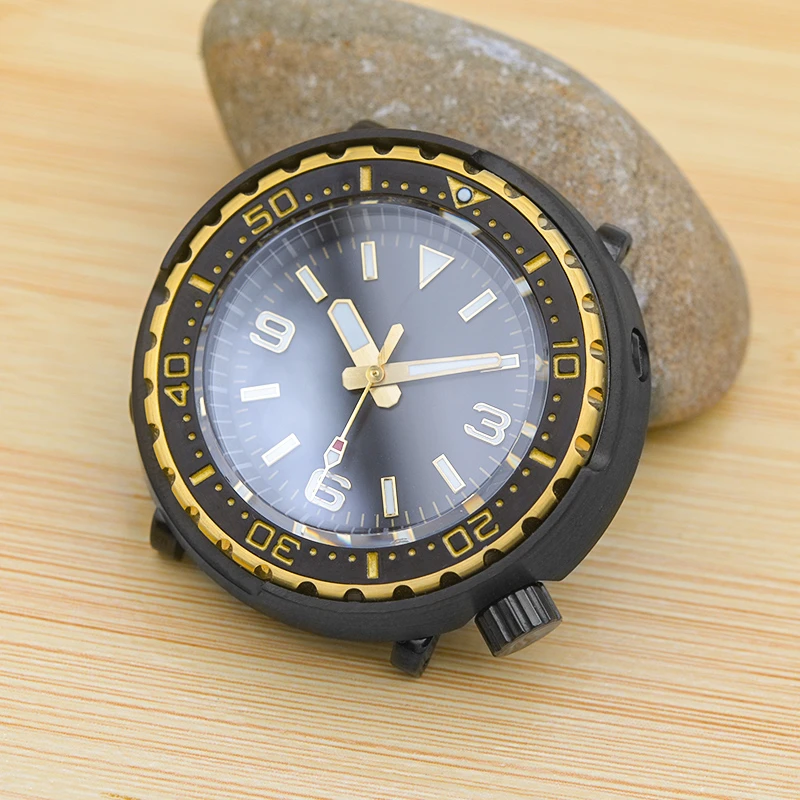 Tuna Canned Watch Sapphire Glass Gold Fashion Bezel Nh35 Nh36 Movement ...