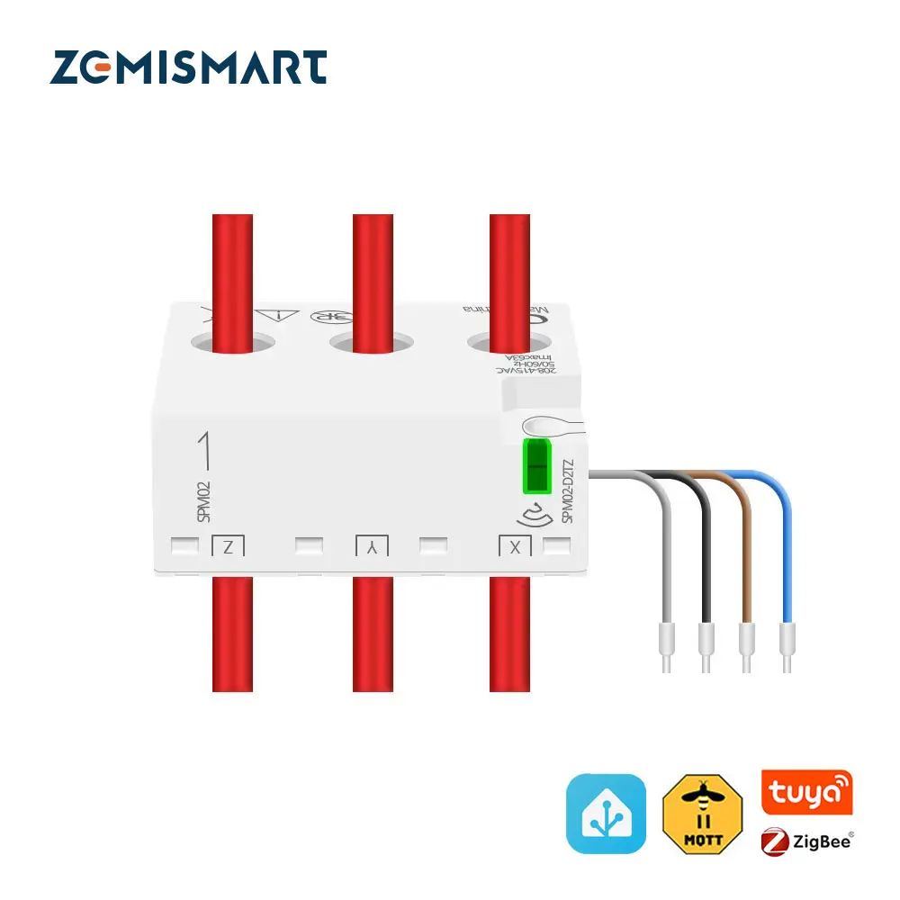 Zigbee-Bi-directional-Energy-Meter-3-Phase-4-Wire-Power-Monitor-63A ...