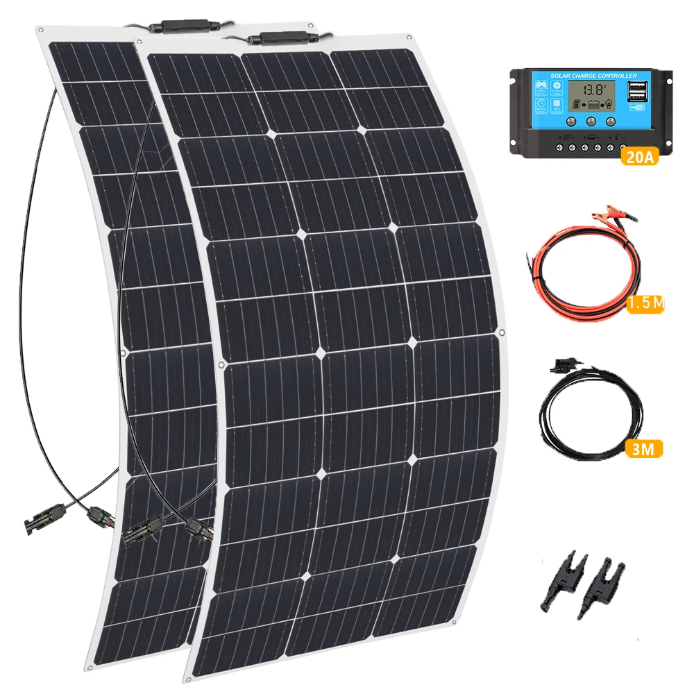 Solar-Panel-Kit-de-paneles-solares-100W-200W-Panel-Solar-fotovoltaico ...
