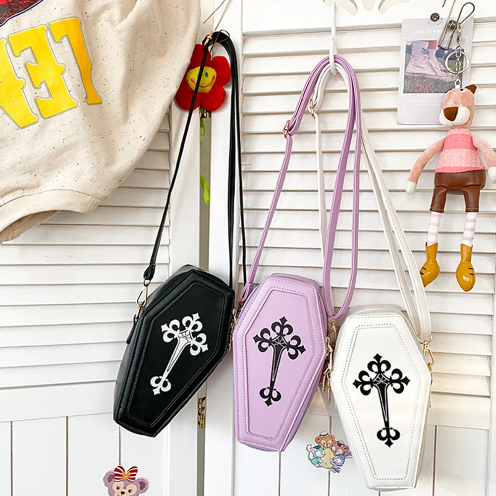 Novelty Coffin Shape Purses and Handbags Halloween Handbag Cross ...