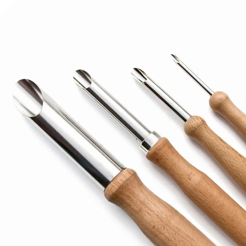 4pcs Round Hole Cutters Set, Stainless Steel Pottery Clay Drilling ...