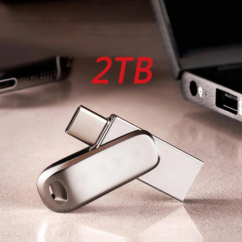 Unidad USB inteligente de 2TB, interfaz tipo C, 1TB, 512GB, disco duro ...
