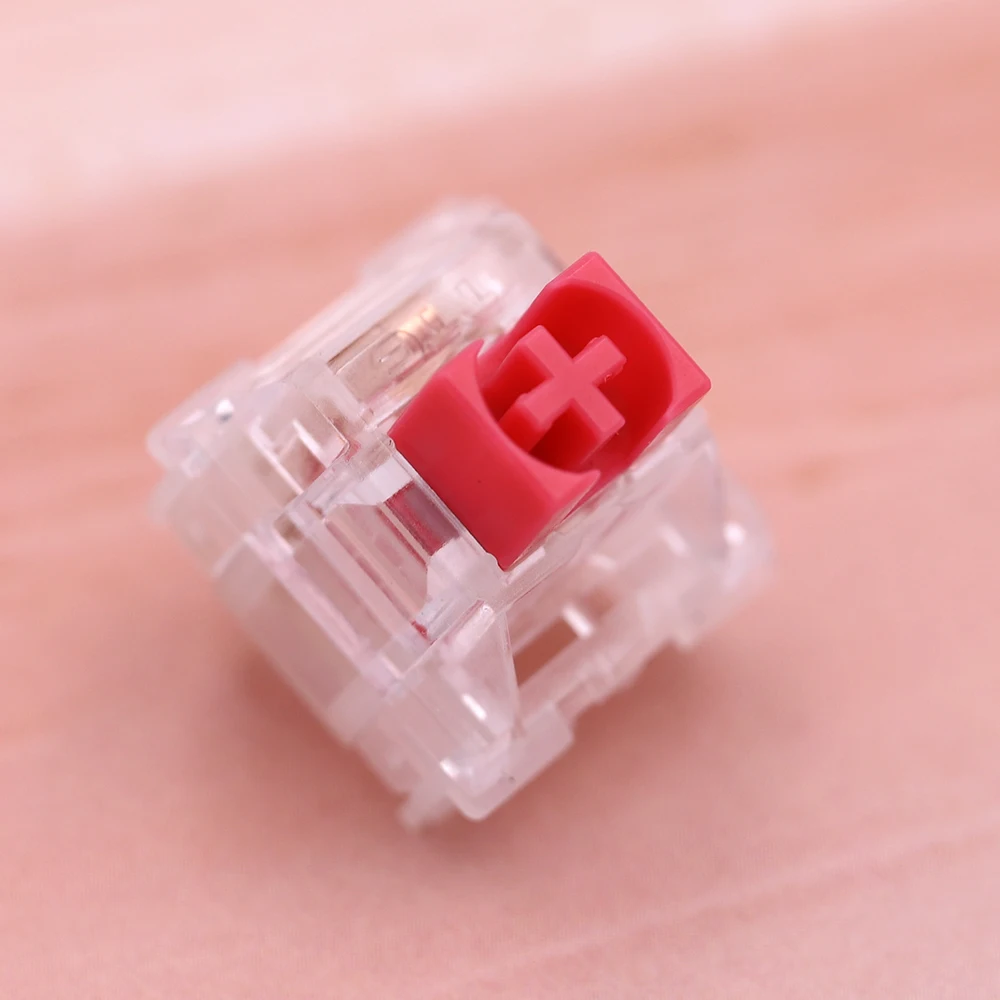 TTC-Switches-45g-3Pins-Silent-Red-Switch-V3-Linear-Transparent-Axis-for ...