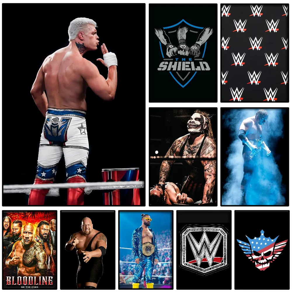 1PC-Wwe-Game-Poster-Self-adhesive-Art-Waterproof-Paper-Sticker-Coffee ...