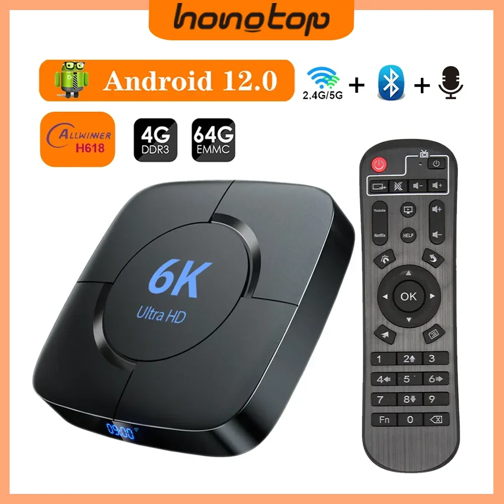 Smart-Android-TV-Box-Android-12-4GB-32GB-64GB-2-4G-5GHz-WiFi-Bluetooth ...