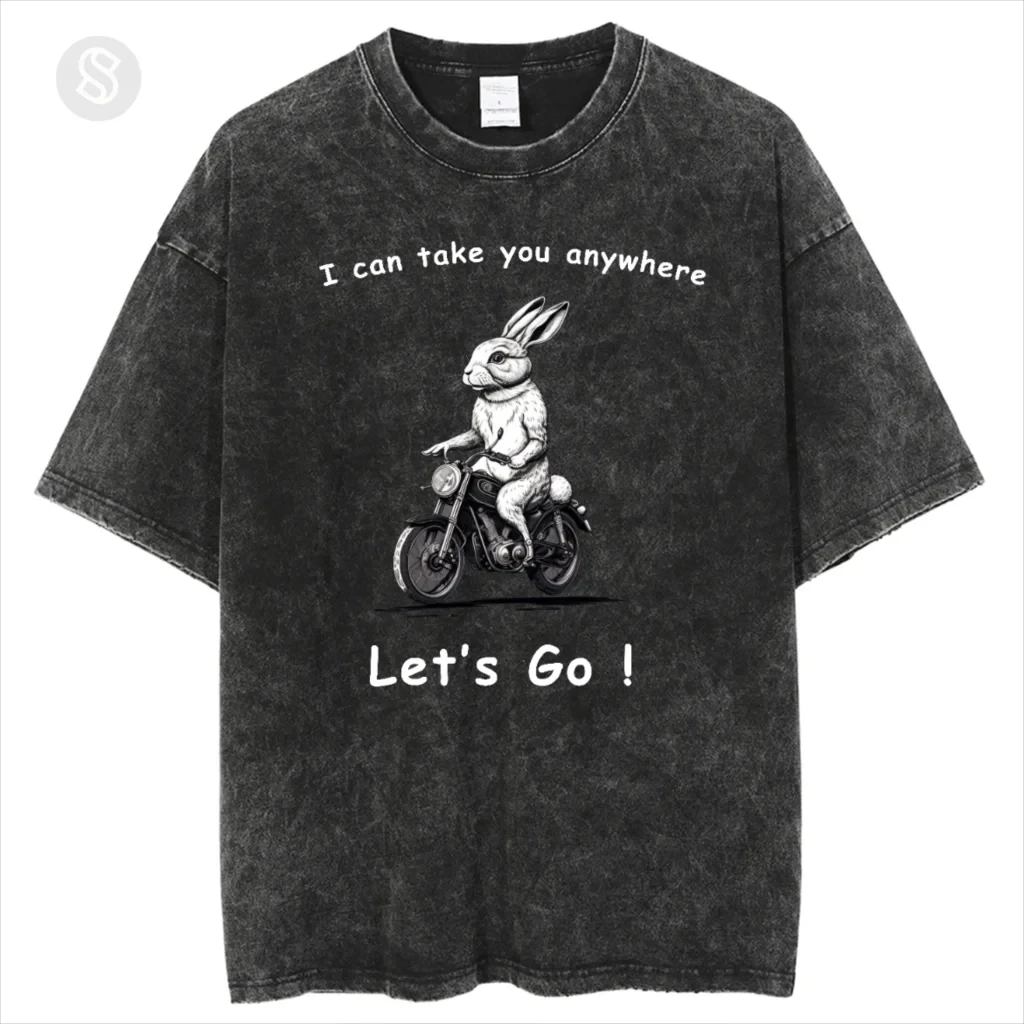 Customized-Version-Washed-y2k-T-Shirt-Men-Unisex-Cartoon-Rabbit-Graphic ...