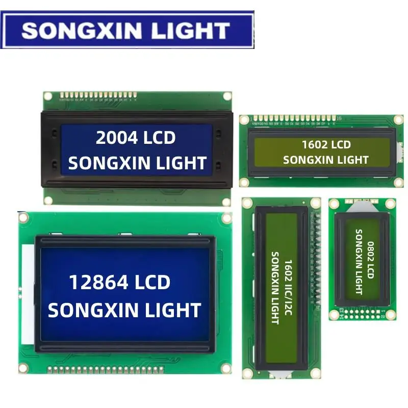 LCD-Module-Blue-Green-Screen-For-Arduino-0802-1602-2004-12864-LCD ...