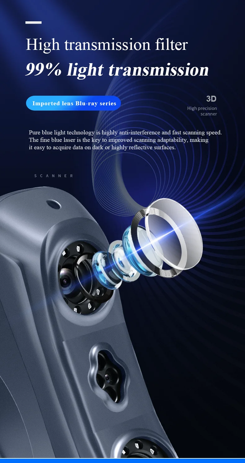 Commercial high precision fast scanning handheld portable laser 3d ...