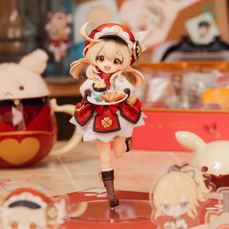 Anime Figure Genshin Impact GK Klee Xiao Kawaii Coffee Shop Girl ...