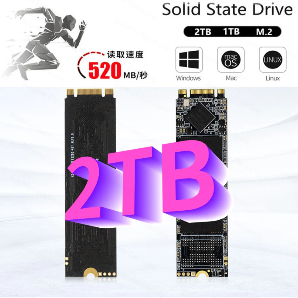 SSD2TB M.2 Sata3 SSD 1Tb 2Tb HDD M2 Ngff M.2 2280Mm Disco Duro For ...