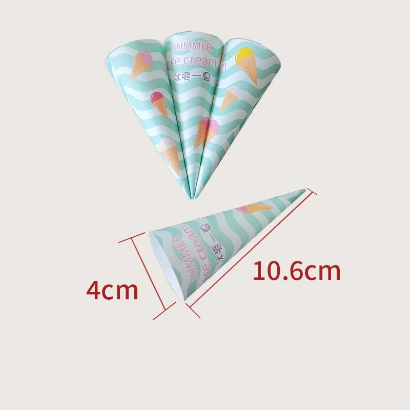Ice-Cream-Cone-Holder-Waffle-Cup-Paper-Cover-Sleeve-Disposable-Cones ...