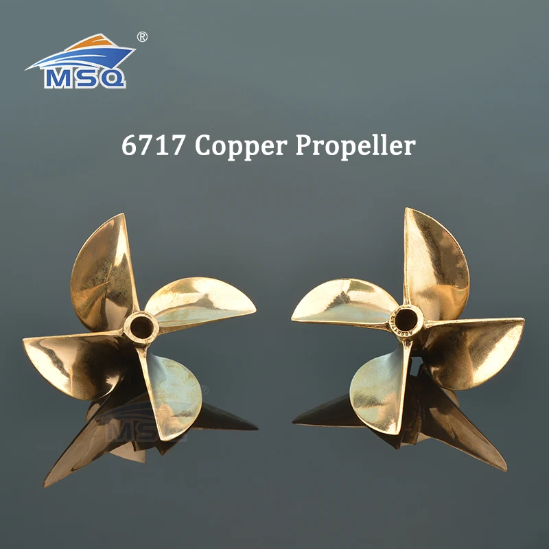 RC-Boat-4-Blades-Copper-Propeller-Left-Right-6717-Diameter-67mm-Screw ...