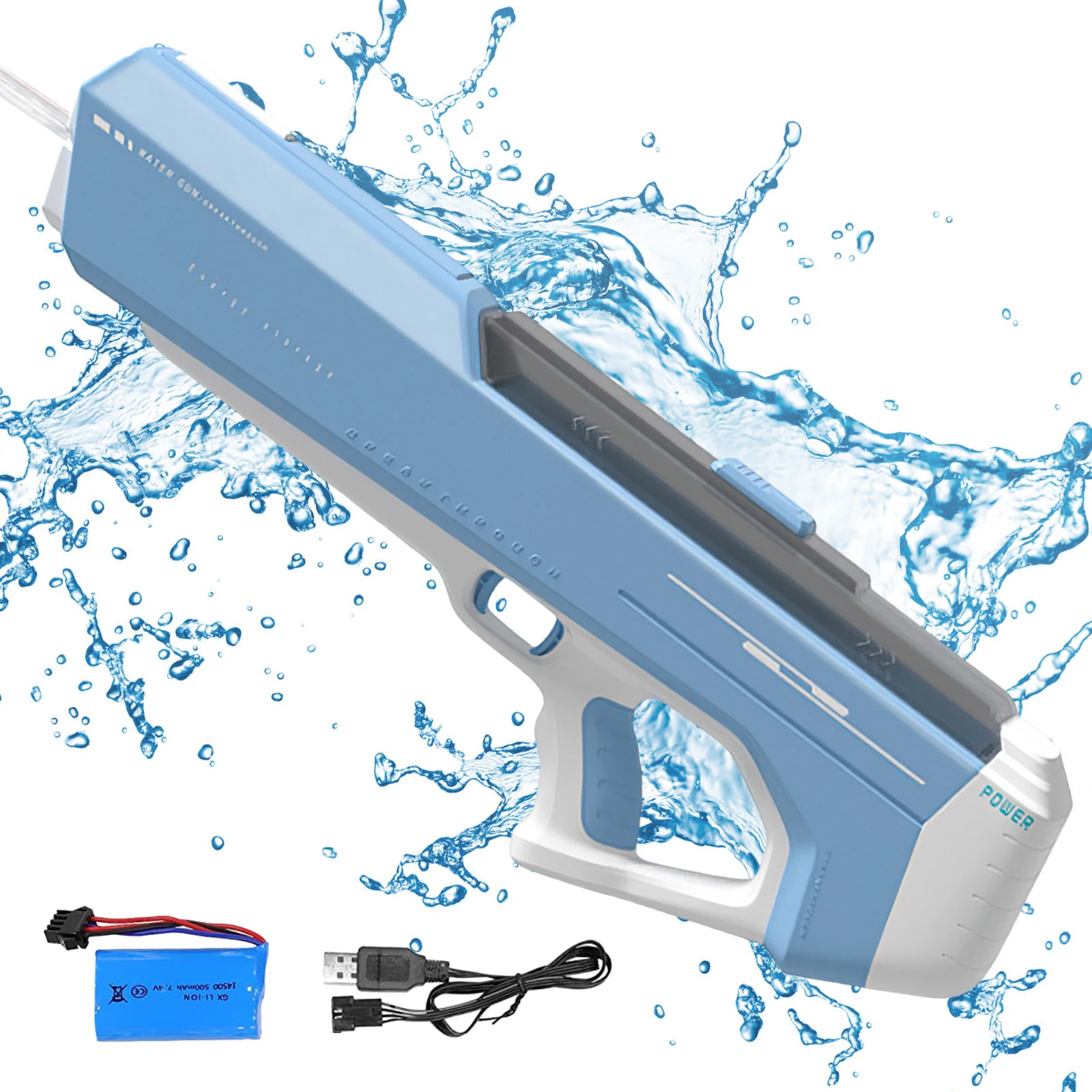 New-Electric-Water-Gun-High-Tech-Automatic-Large-Capacity-High-Pressure ...