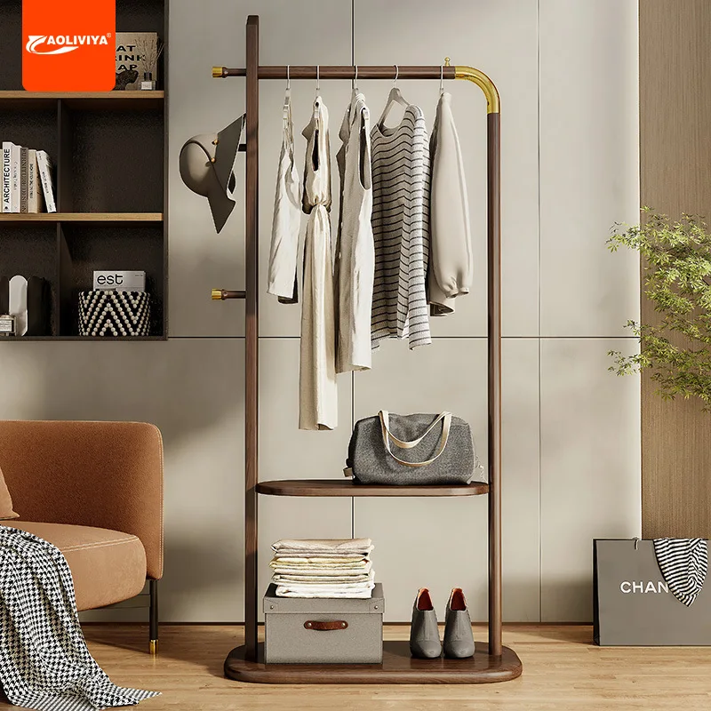 Aoliviya-Solid-Wood-Clothes-Rack-Floor-Bedroom-Light-Luxury-Simple ...