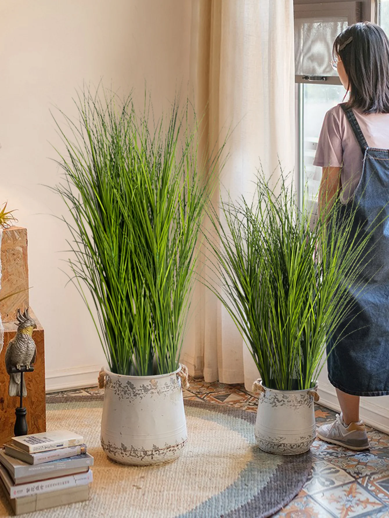 Artificial-Reed-Grass-Large-Fake-Onion-Grass-Plants-Tropical-Green ...