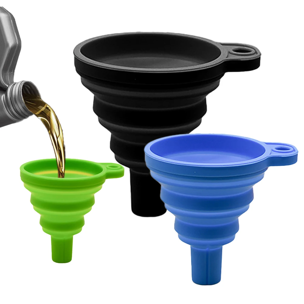 Car Universal Engine Funnel Silicone Liquid Funnel Washer Fluid Change ...