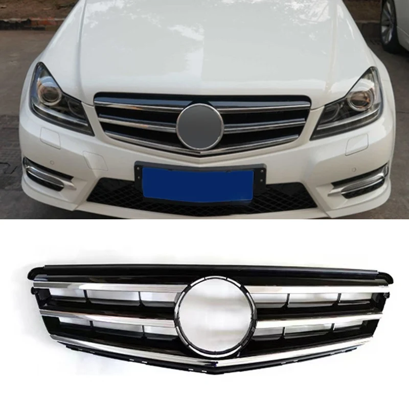 Front-Bumper-Grille-Hood-Grill-For-Mercedes-Benz-C-Class-W204-C180-C200 ...